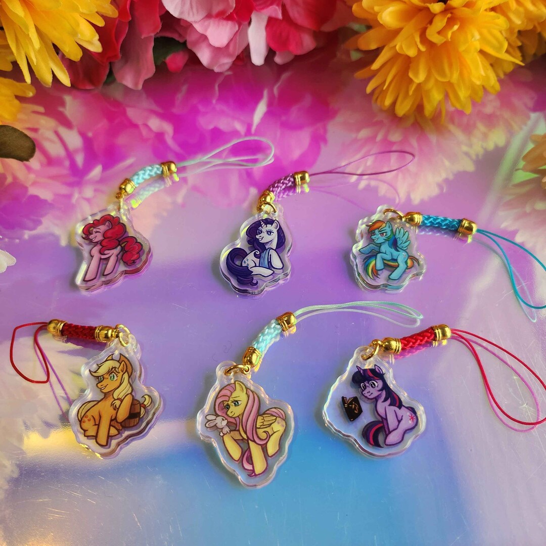 MLP: Fim Mane 6 Phone Charms - Etsy