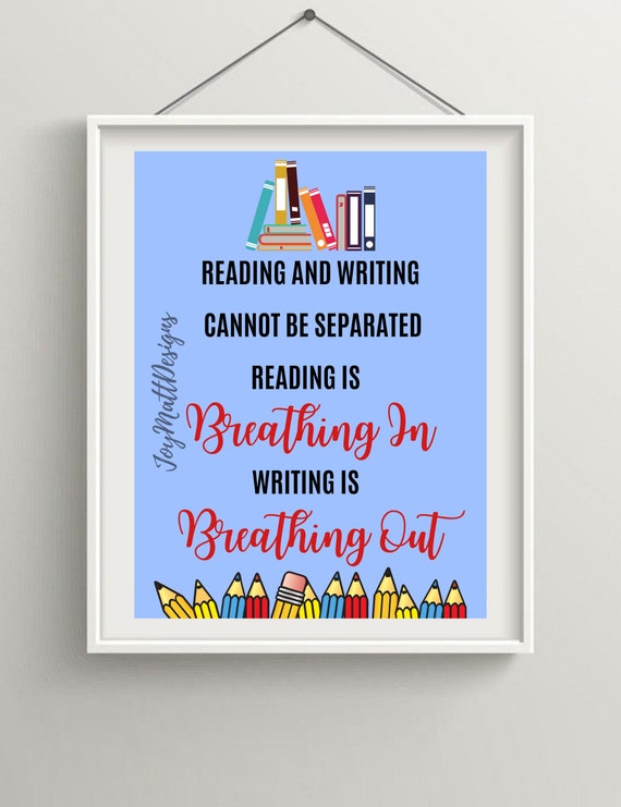 Reading and Writing Motivational Poster Teaching Teacher | Etsy
