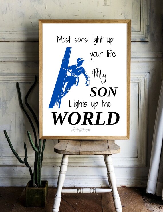 Lineman Quote Linelife Electric Power Lines Journeymen | Etsy