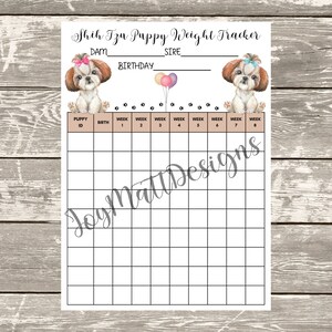Shih Tzu Puppy Weight Tracker, Growth Charts, Puppy Weight Tracker ...