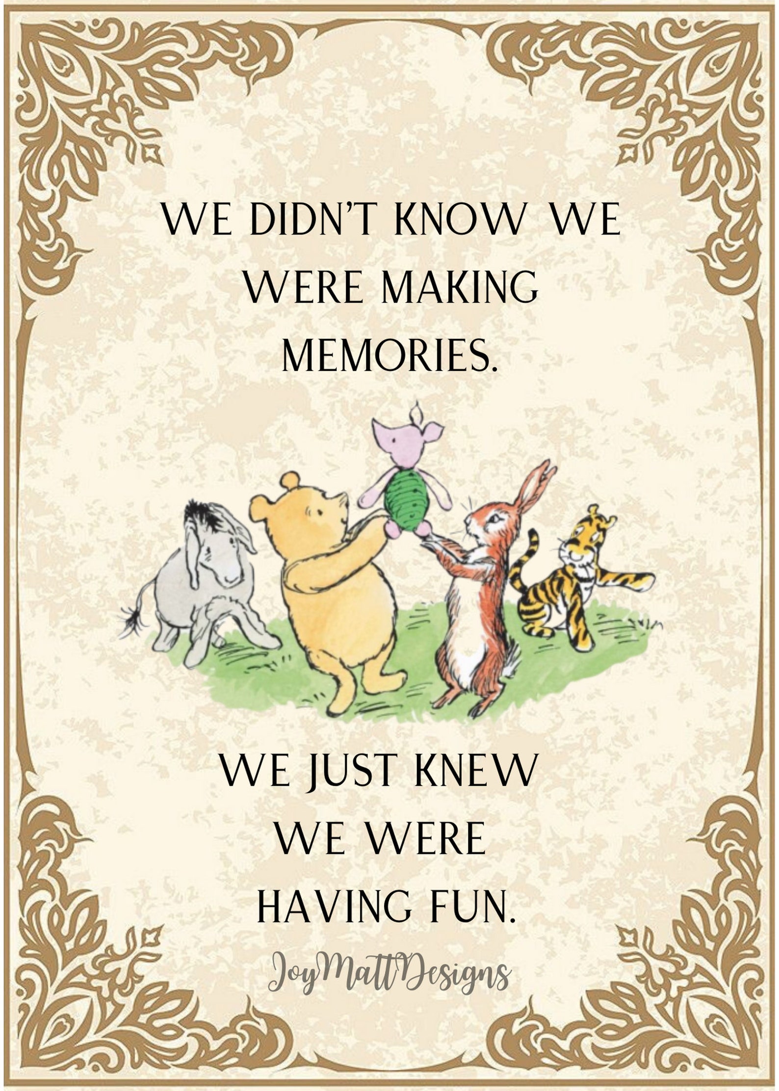 Classic Winnie the Pooh Quotes Set of 5 Chrisptopher Robin - Etsy