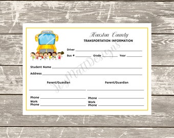 Personalized School Bus Seating Chart, School Bus Drivers, Teacher Bus ...