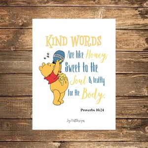 Kind Words Are Like Honey Sweet to the Soul & Healthy for the | Etsy