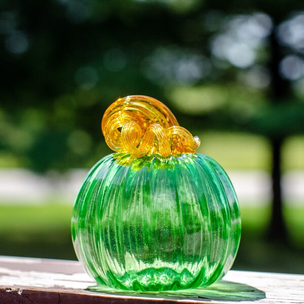 Mini Glass Pumpkin - Etsy