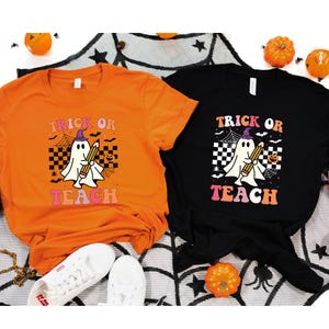 Trick or Teach Shirt, Halloween Teacher Shirt, Funny Halloween Shirt ...