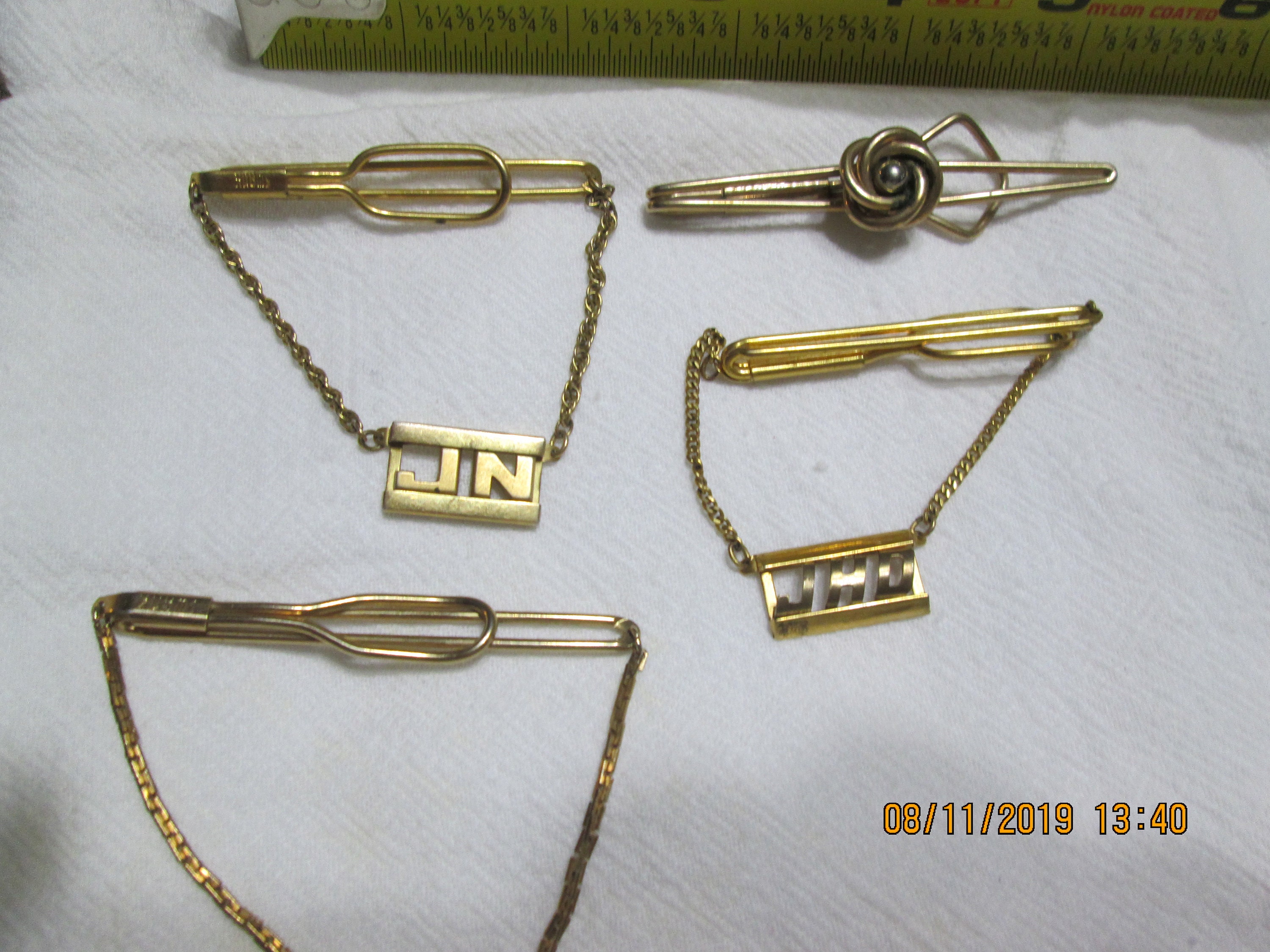 4 Vintage 1960's Swank Tie Bars All 4 Are Different Please See Pitures ...