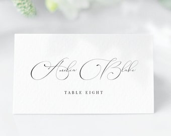 Elegant Wedding Place Names Template Printable Wedding Name Card ...