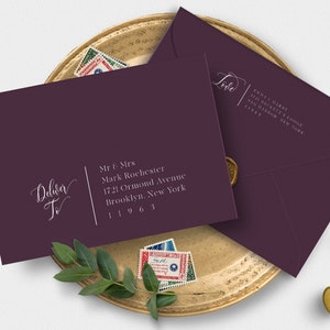 Wedding Address Envelope Template Printable Wedding Envelope, RSVP ...