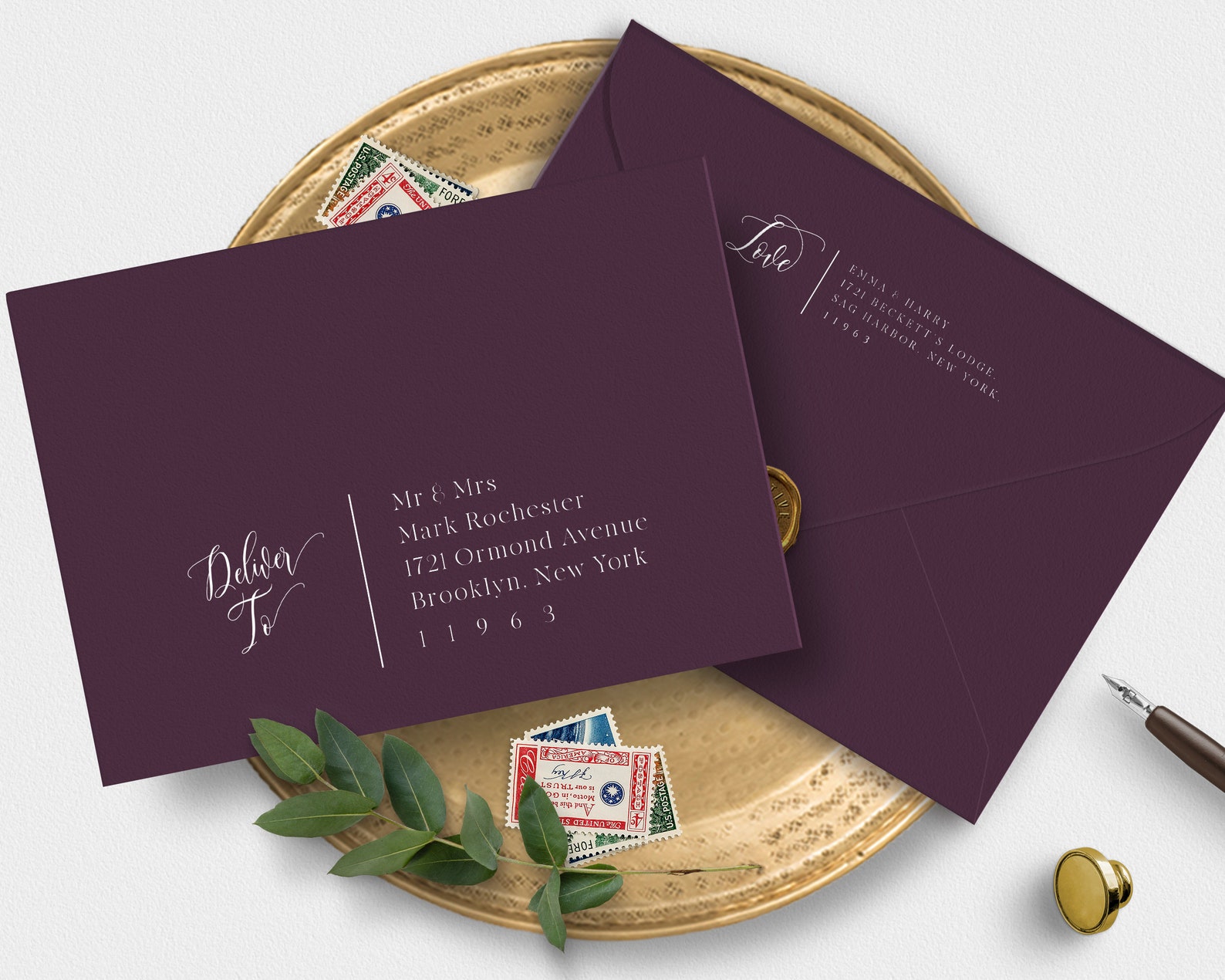 Wedding Address Envelope Template Printable Wedding - Etsy