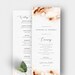 Burnt Orange Wedding Ceremony Program, Printable Wedding Program ...