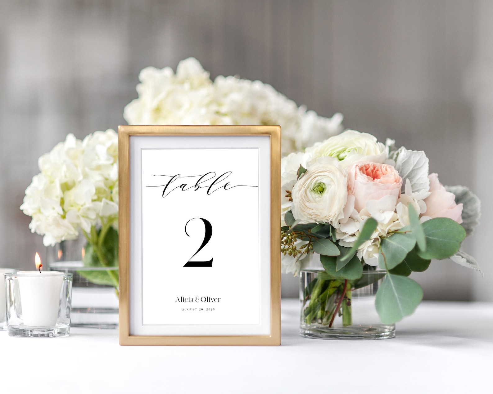 Elegant Wedding Table Numbers Printable Wedding Table Number | Etsy