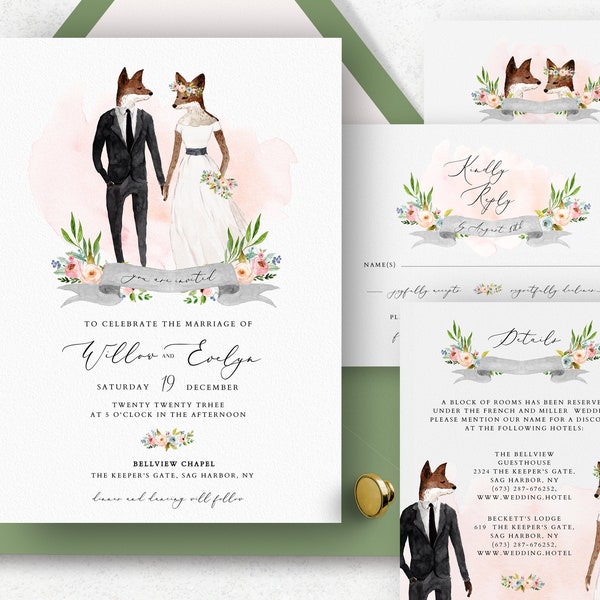 Fox Wedding - Etsy