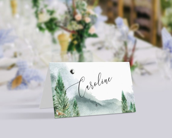 Rustic Wedding Place Names Template Woodland Printable - Etsy