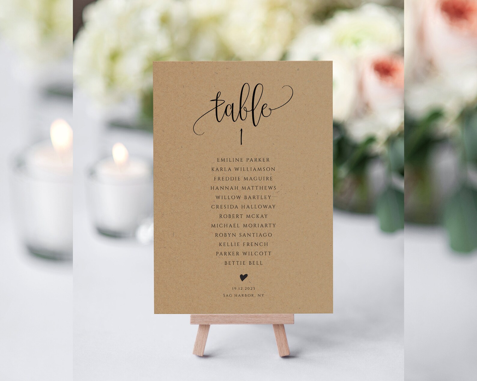 Rustic Wedding Seating Cards Template Table Numbers With | Etsy