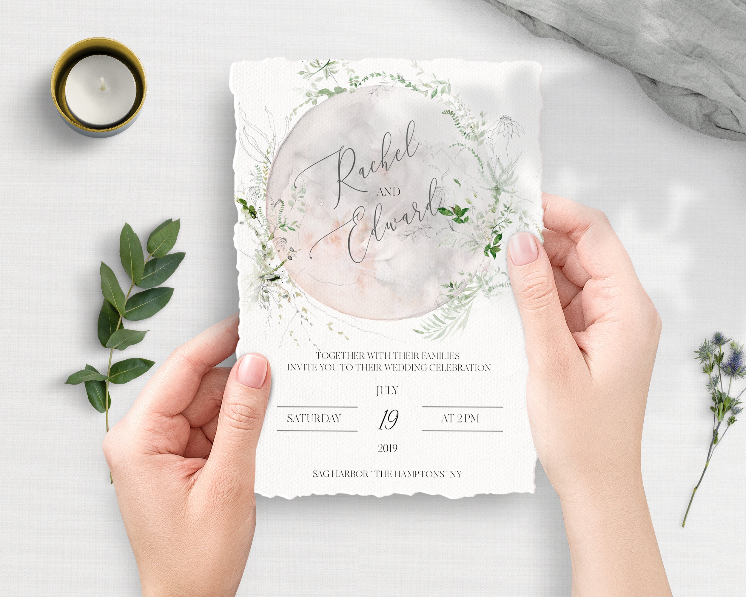 Wedding Invitation Template With Celestial Theme Wedding - Etsy
