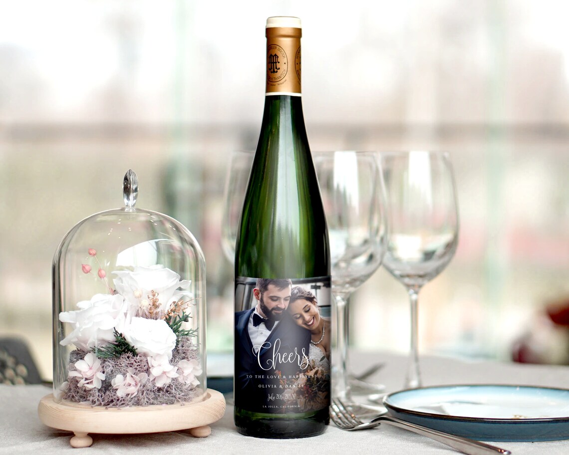 Photo Wine Label Template Printable Personalized Wine Labels | Etsy