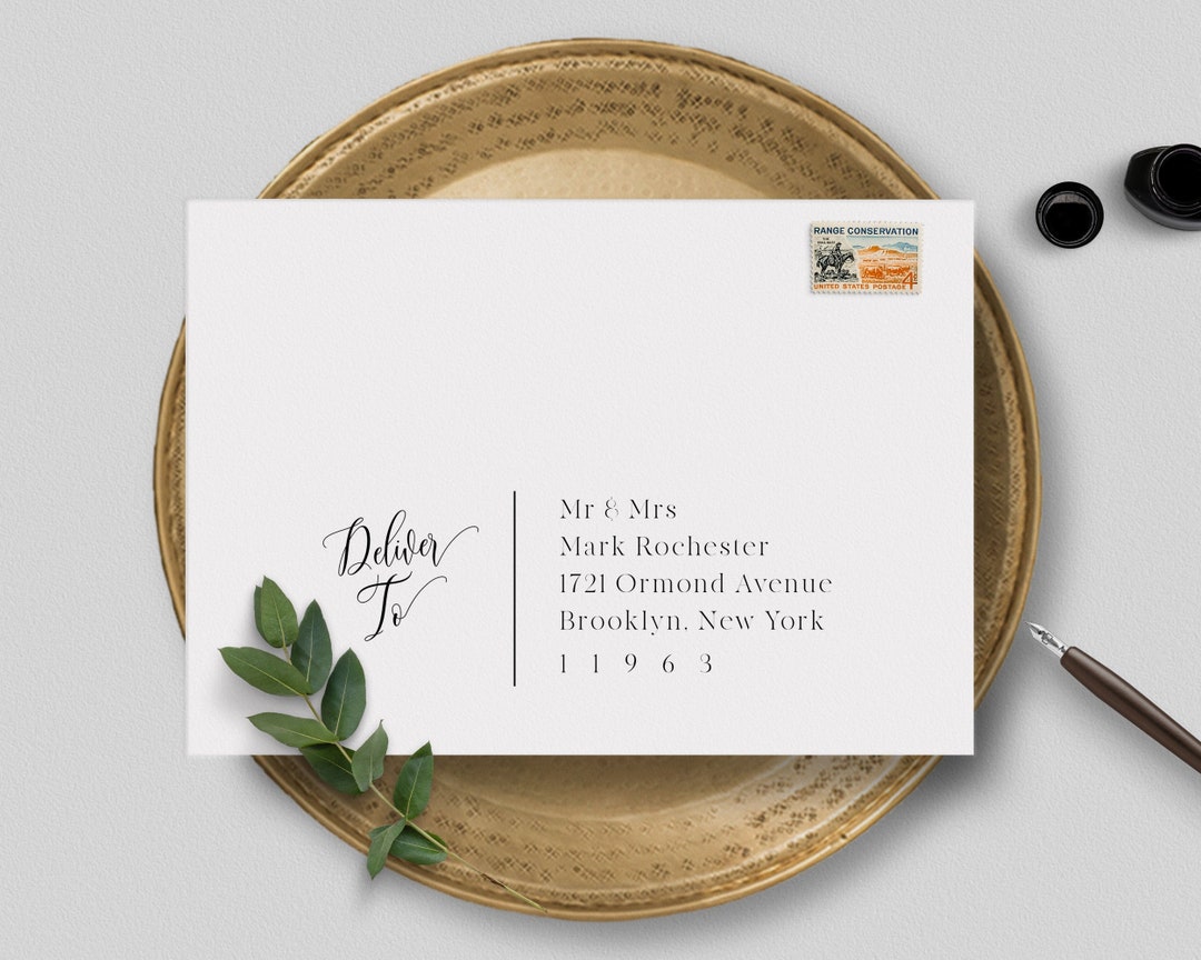 Wedding Address Envelope Template Printable Wedding Envelope, RSVP ...