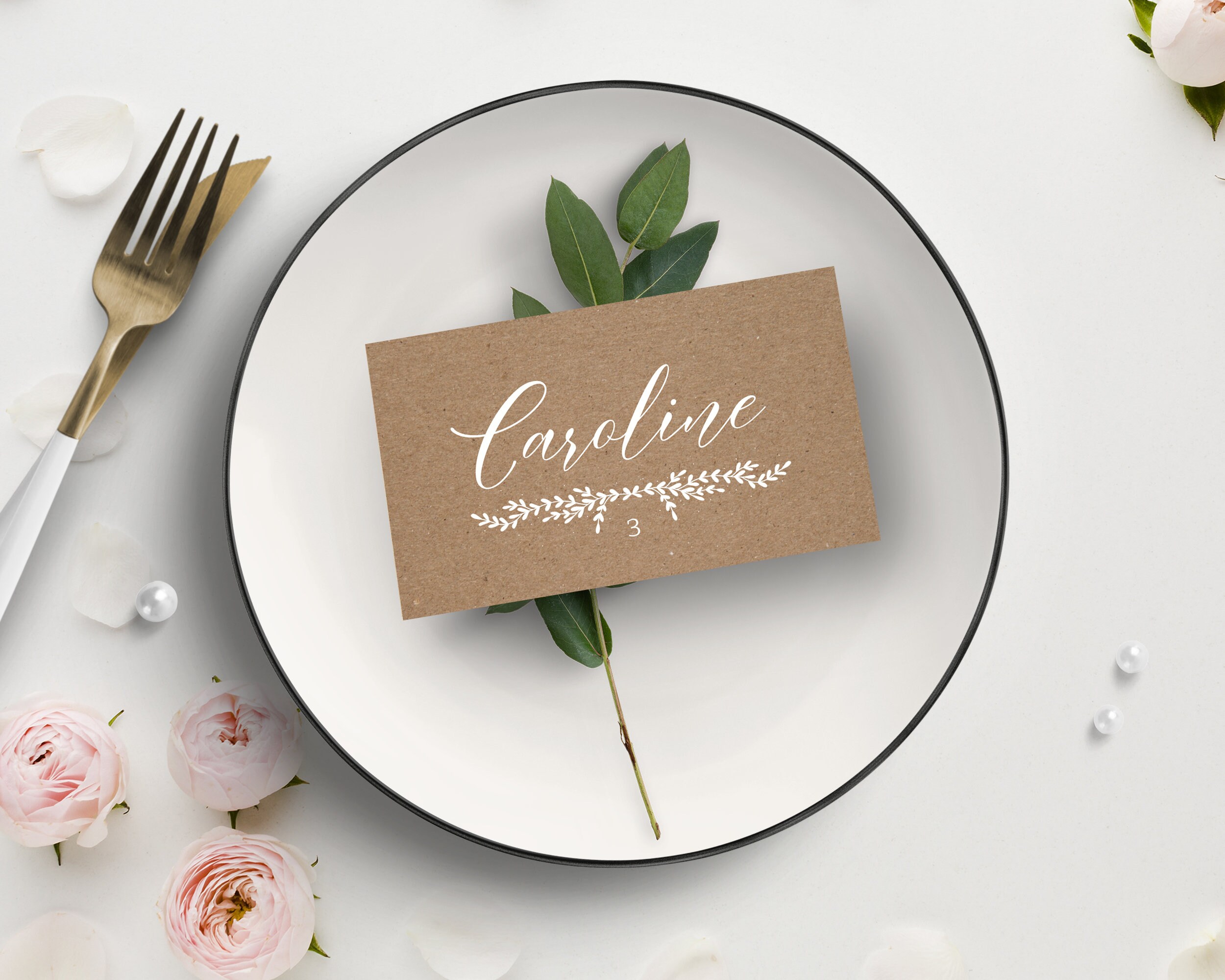 Rustic Wedding Place Names Template Modern Printable Wedding | Etsy