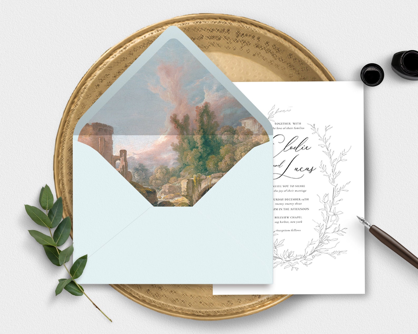 Elegant Envelope Liner Template Printable Fine Art Envelope | Etsy