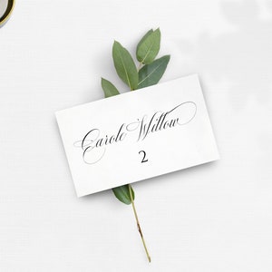 Elegant Wedding Place Names Template Printable Wedding Name Card ...