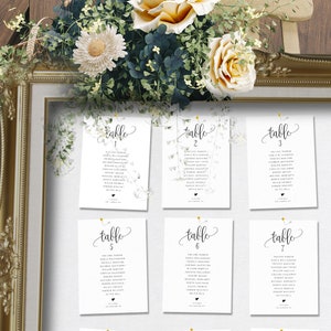 Rustic Wedding Seating Cards Template, Table Numbers With Names, Kraft ...