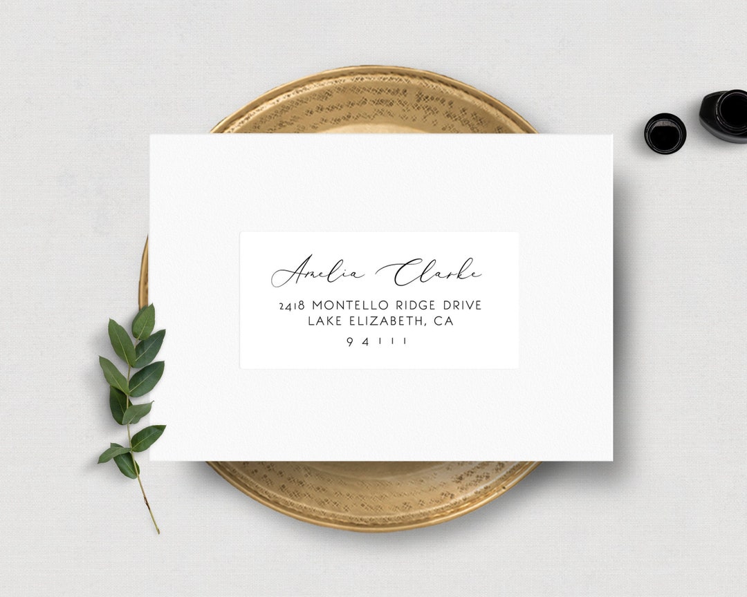 Printable Address Labels Template, 4x2 Avery Address Label, Editable ...