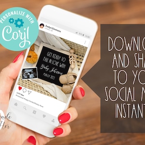 Editable Digital Baby Announcement, I'm the Last One.. Maybe.., Funny ...