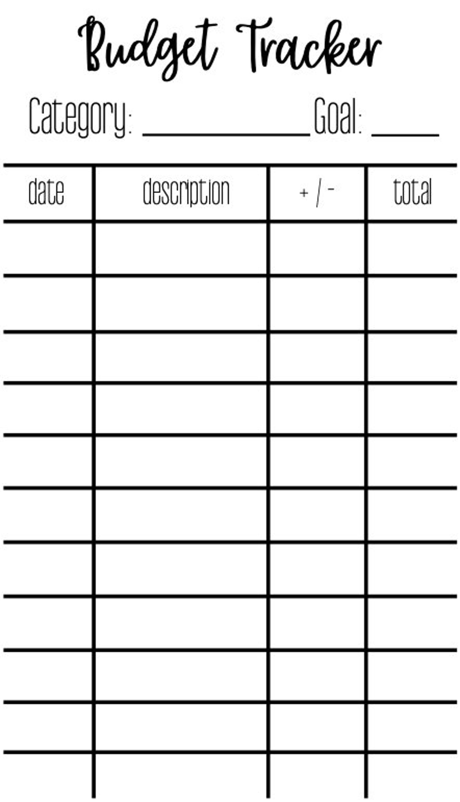 Simple Budget Tracker Modern Budget Tracker | Etsy