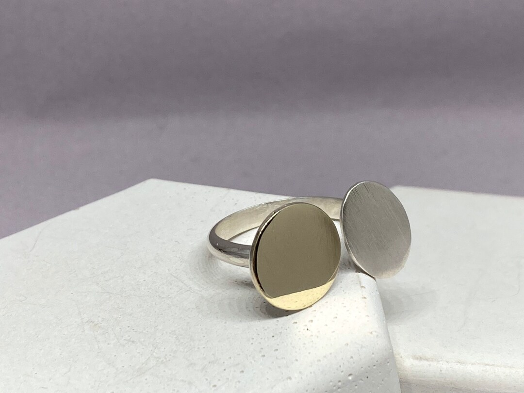 Goldsmith and Silversmith Design Ring “free” 333 Gold, 925 Silver - Etsy