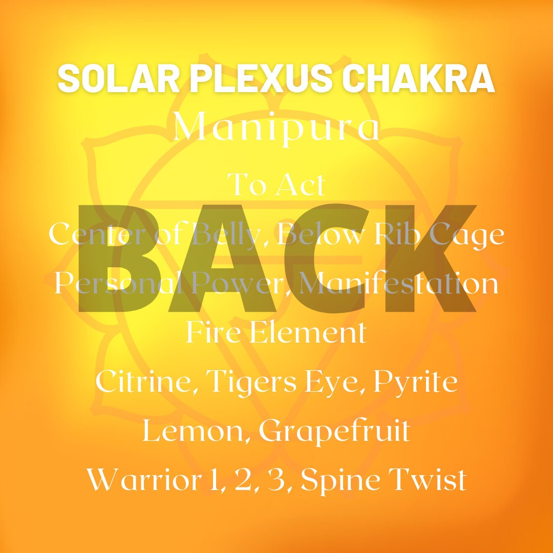 CHAKRA CARD Set, 7 Chakras Cards, Laminated or Non-laminated, Front and ...