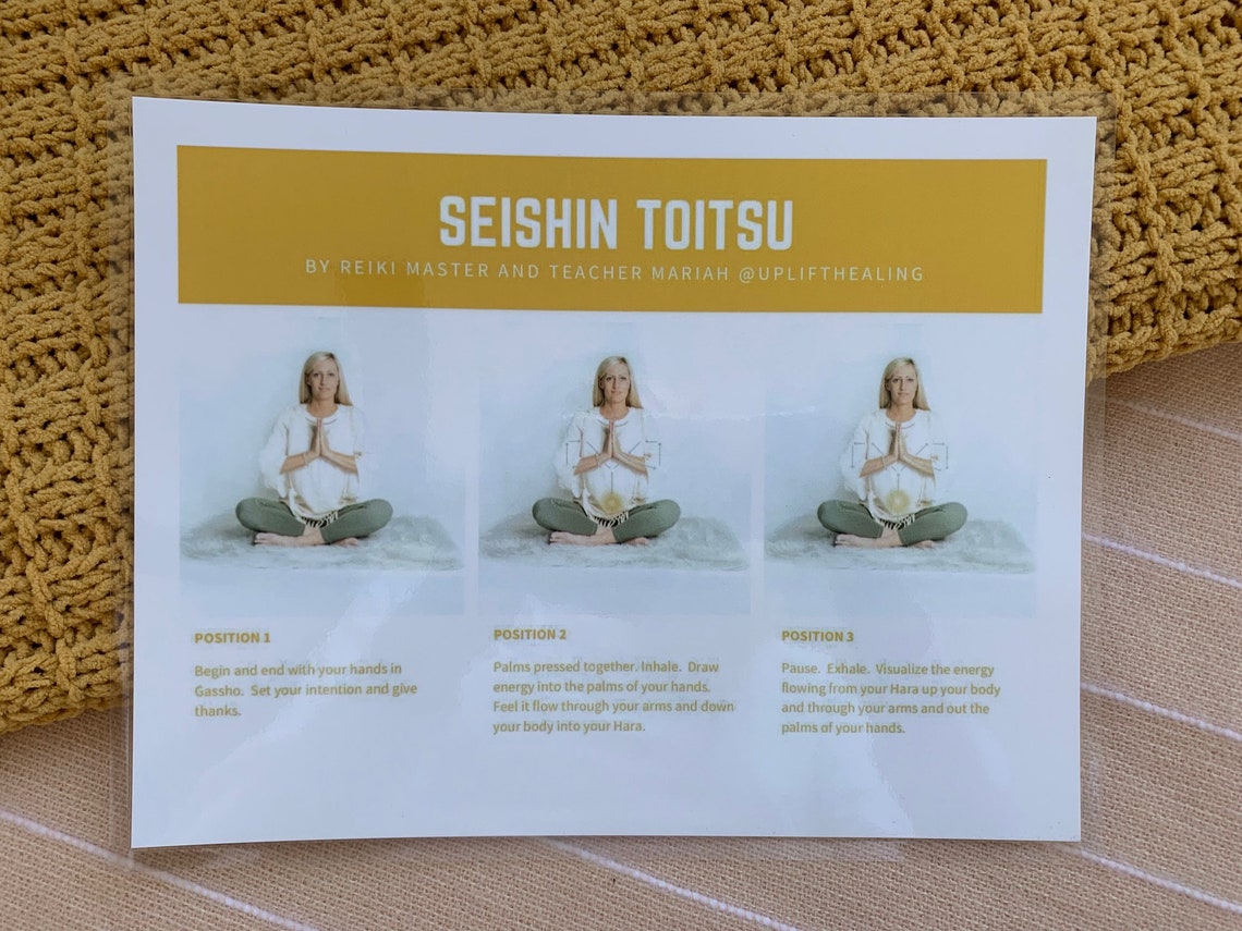Japanese Usui Reiki Meditation Reference Guide Chart Seishin Toitsu - Etsy