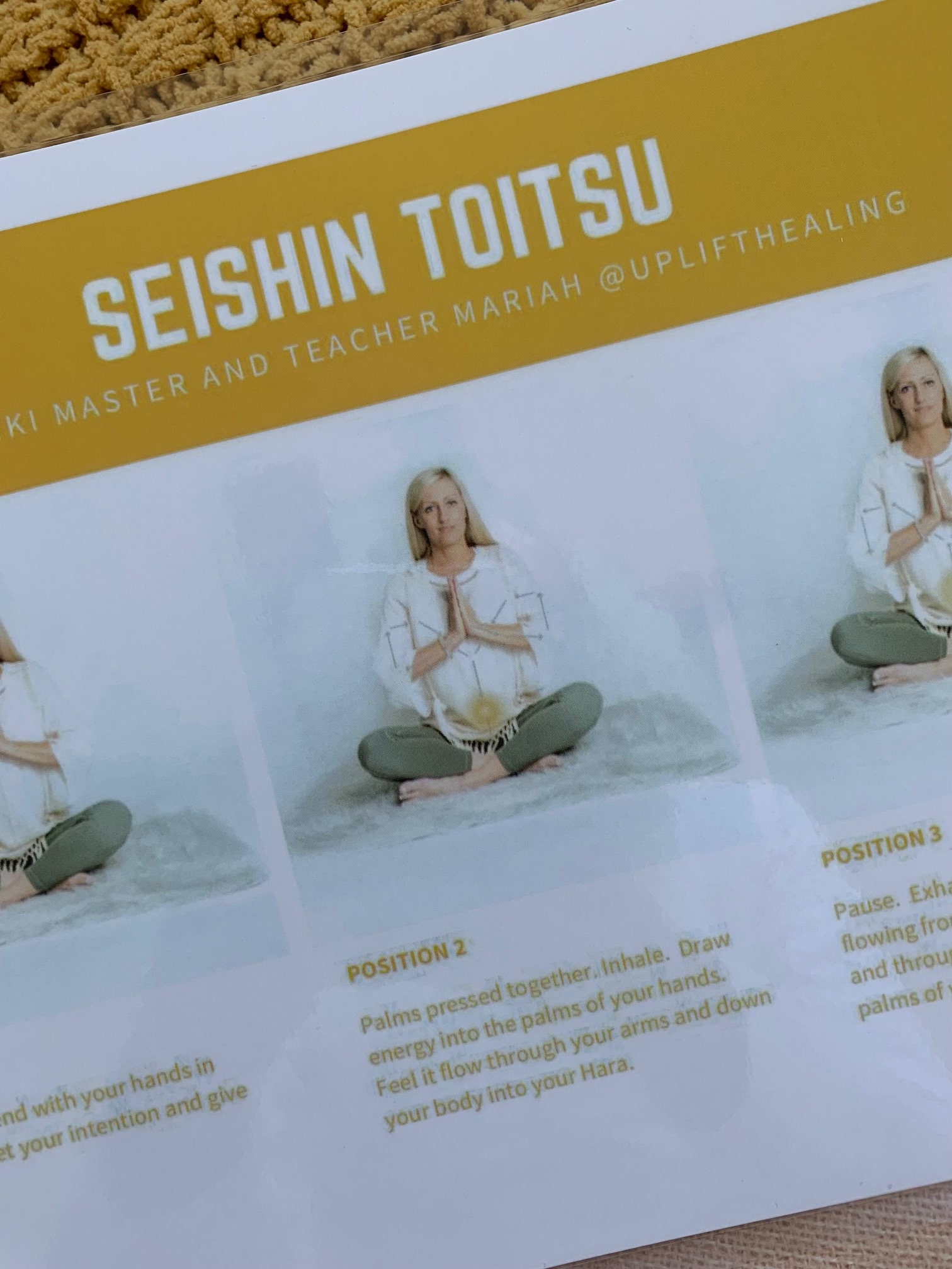 Japanese Usui Reiki Meditation Reference Guide Chart Seishin Toitsu - Etsy