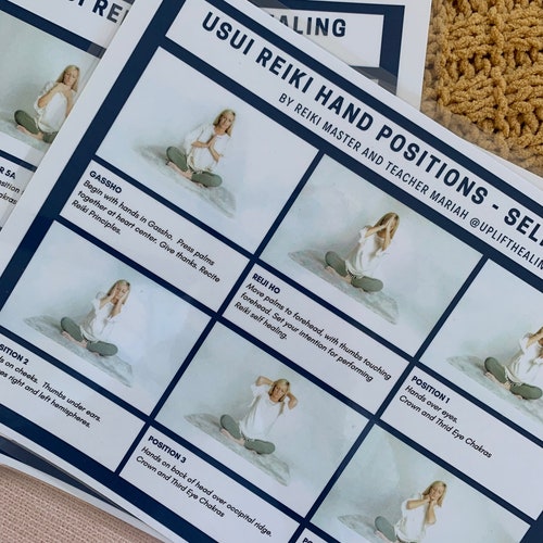 Healing Others Reiki Hand Positions Chart Reference Guide - Etsy