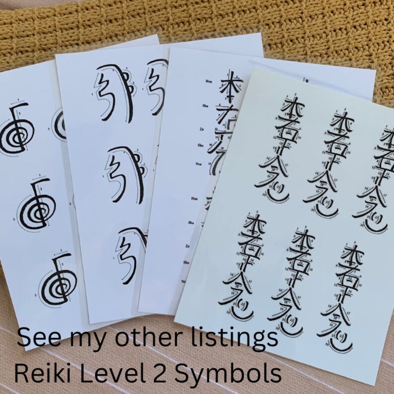 Reiki Symbols Practice Traceable Sheets, Master Level Symbols, Raku ...