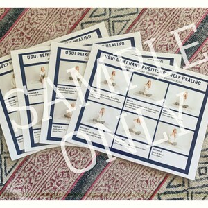 Self Healing Reiki Hand Position Chart Reference Sheet/guide Usui ...