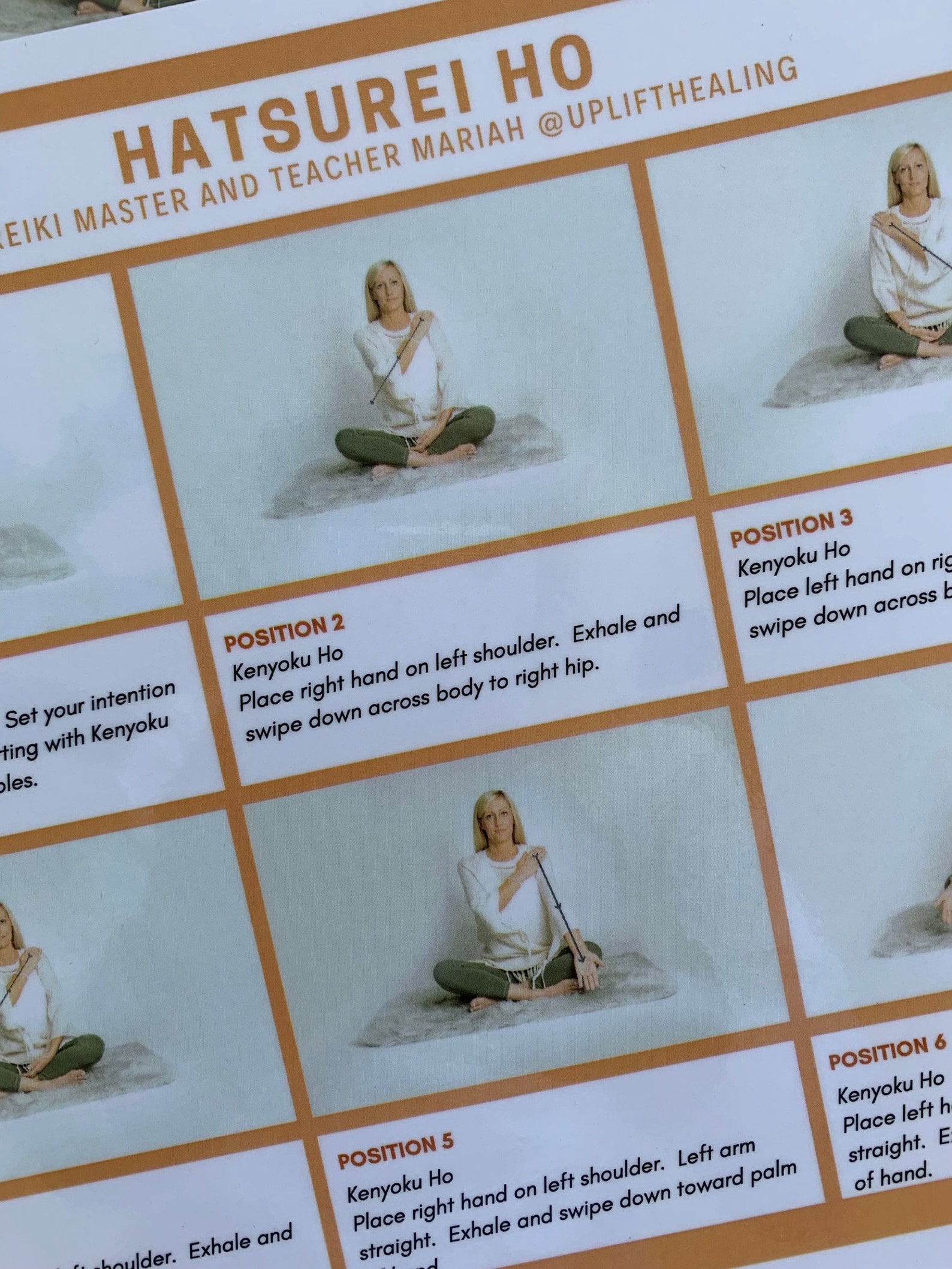 Hatsurei Ho Reiki Meditation Reference Chart/guide, Japanese Usui Reiki Meditation, Laminated - Etsy