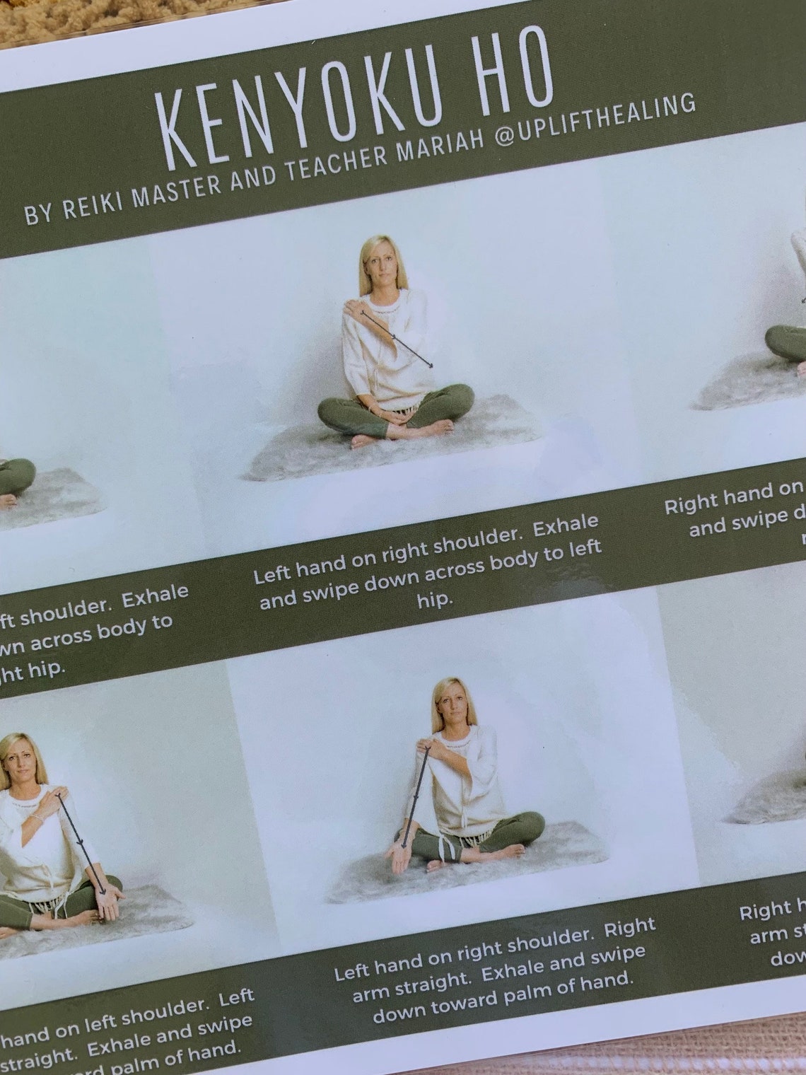 Kenyoku Ho Reiki Meditation Reference Guide Chart, Usui, Laminated - Etsy