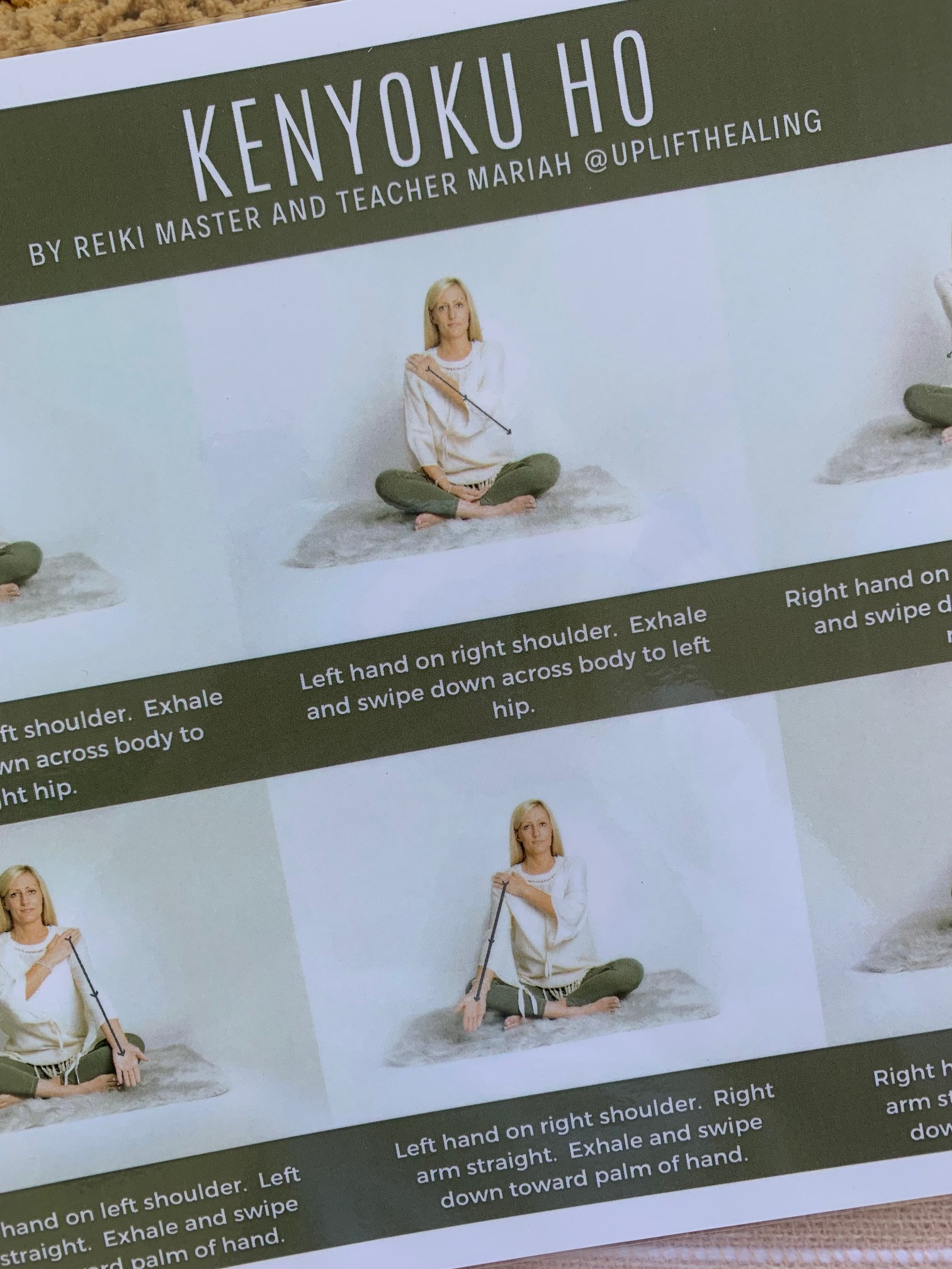 Kenyoku Ho Reiki Meditation Reference Guide Chart, Usui, Laminated - Etsy