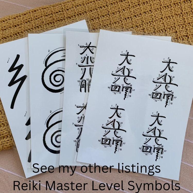 Reiki Symbols Tracing/practice Sheets Laminated Cho Ku Rei - Etsy Canada