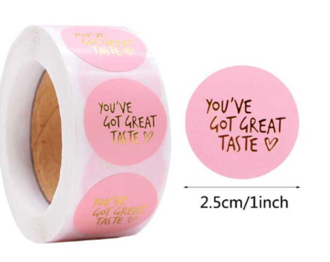 You Have Got Great Taste Sticker Business Stickers Bakery Stickers Pink ...