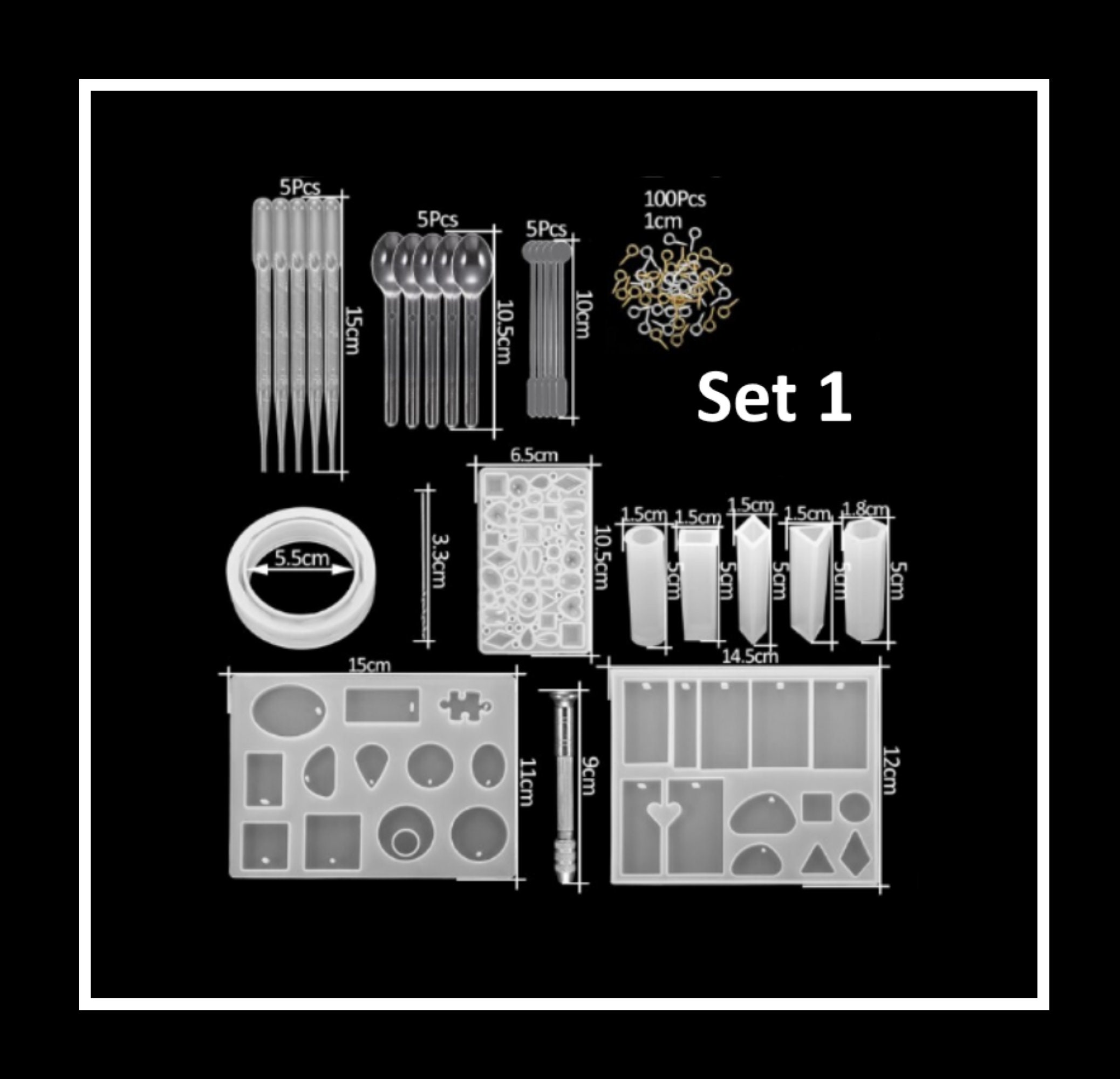 Epoxy Resin Mold Kits for Beginners, Jewellery Making Starter Kit ...