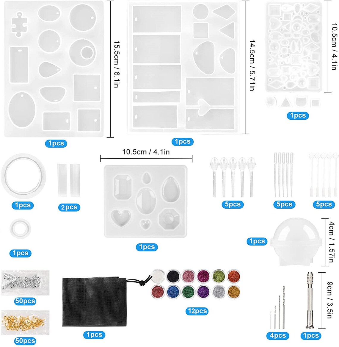 Epoxy Resin Mold Kits for Beginners Jewellery Making Starter | Etsy