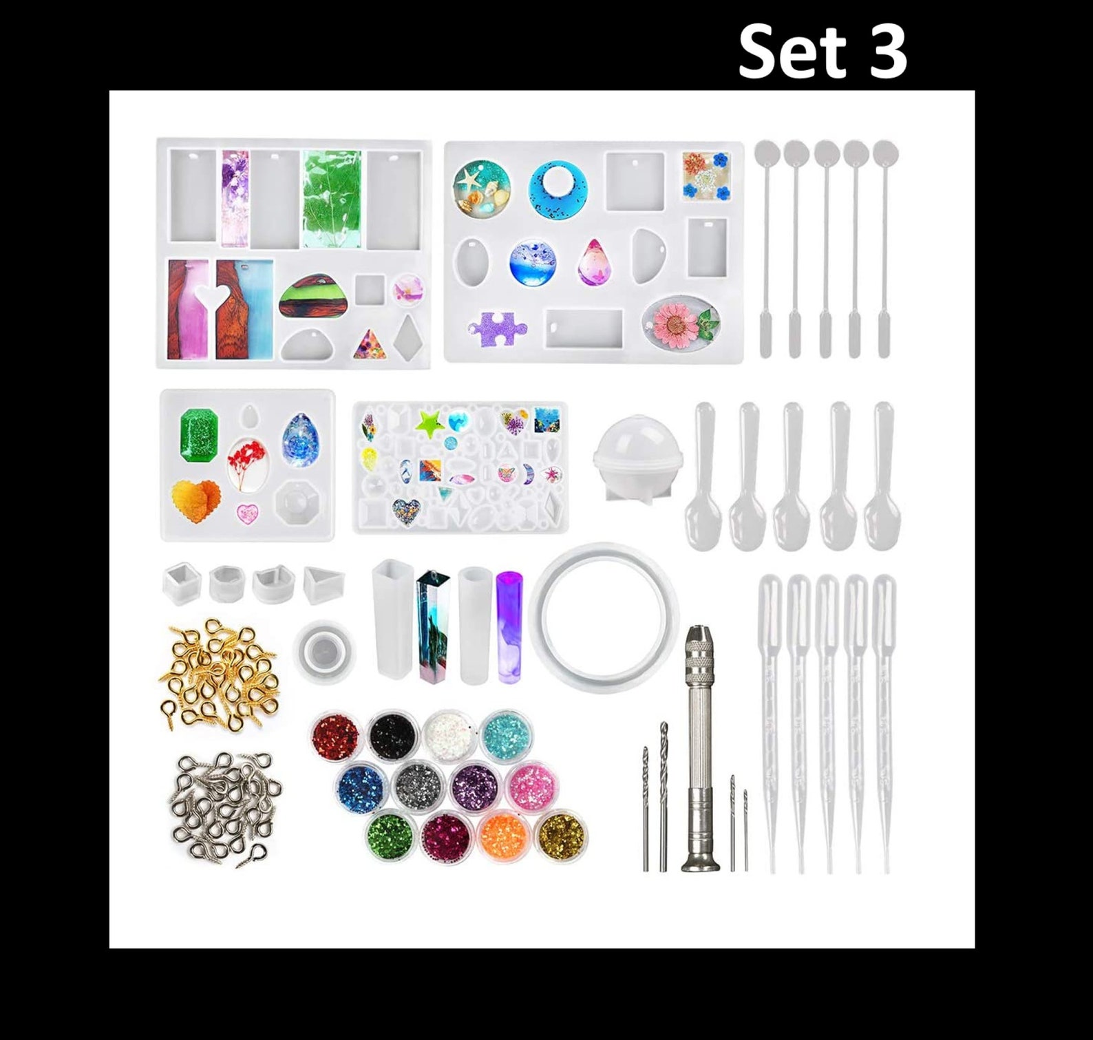 Epoxy Resin Mold Kits for Beginners, Jewellery Making Starter Kit ...