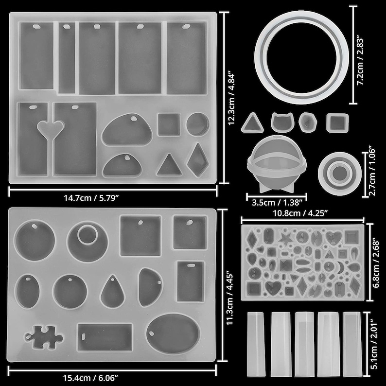 Epoxy Resin Mold Kits for Beginners, Jewellery Making Starter Kit ...
