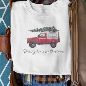 Land Rover Christmas Jumper | Red Land Rover | Christmas Truck | Unisex ...