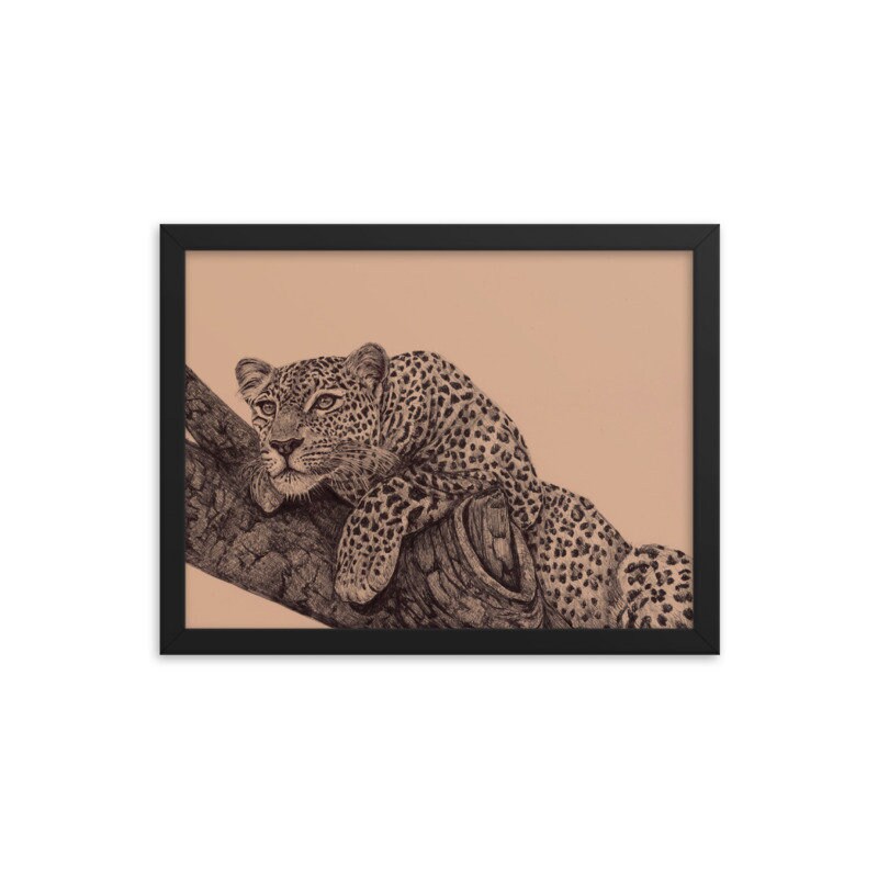Leopard Print-wall Decor- Framed Leopard Print Giclee Art Print-leopard ...