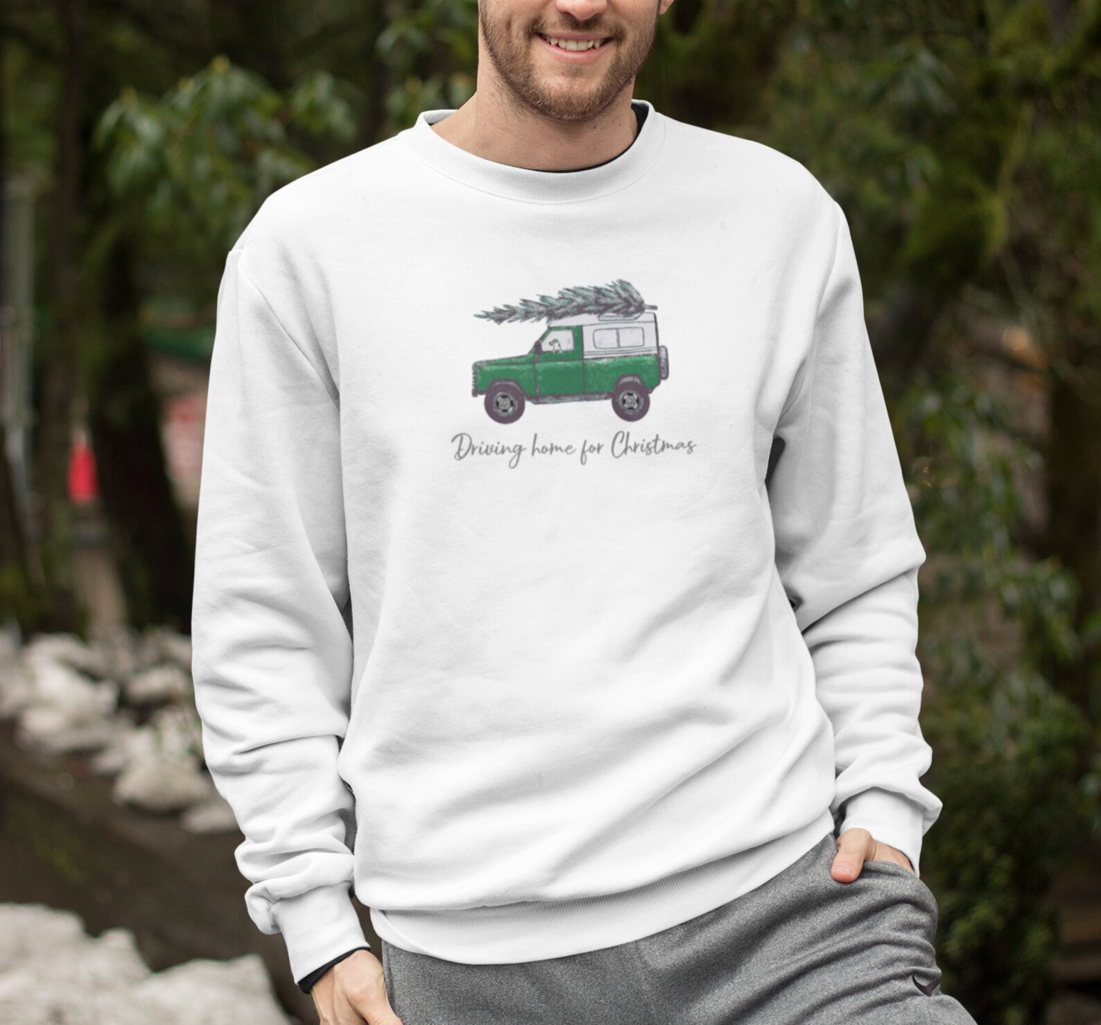 Christmas Jumper | Green Land Rover Christmas Jumper | Land Rover Gifts ...
