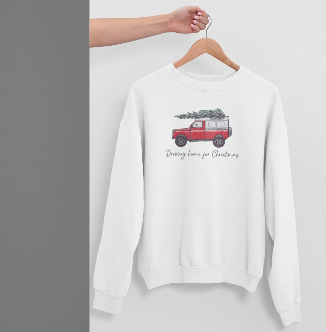 Land Rover Christmas Jumper Red Land Rover Christmas Truck Unisex ...