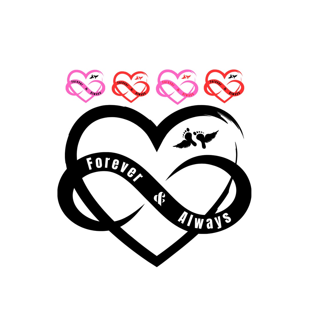 Memorial Infinity Heart SVG & PNG - in Loving Memory Design Files for ...