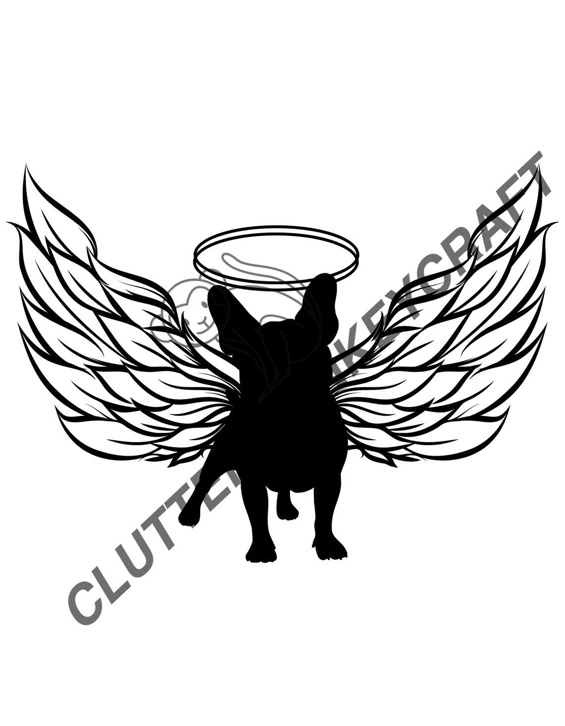 Pet Dog Memorial Svg, Set of 4 Dogs With Angle Wings, Pet Loss Svg ...